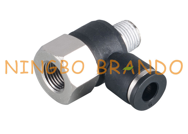 Banjo nữ Đẩy vào để kết nối nhanh Phụ kiện ống khí nén 1/4 '' 8mm